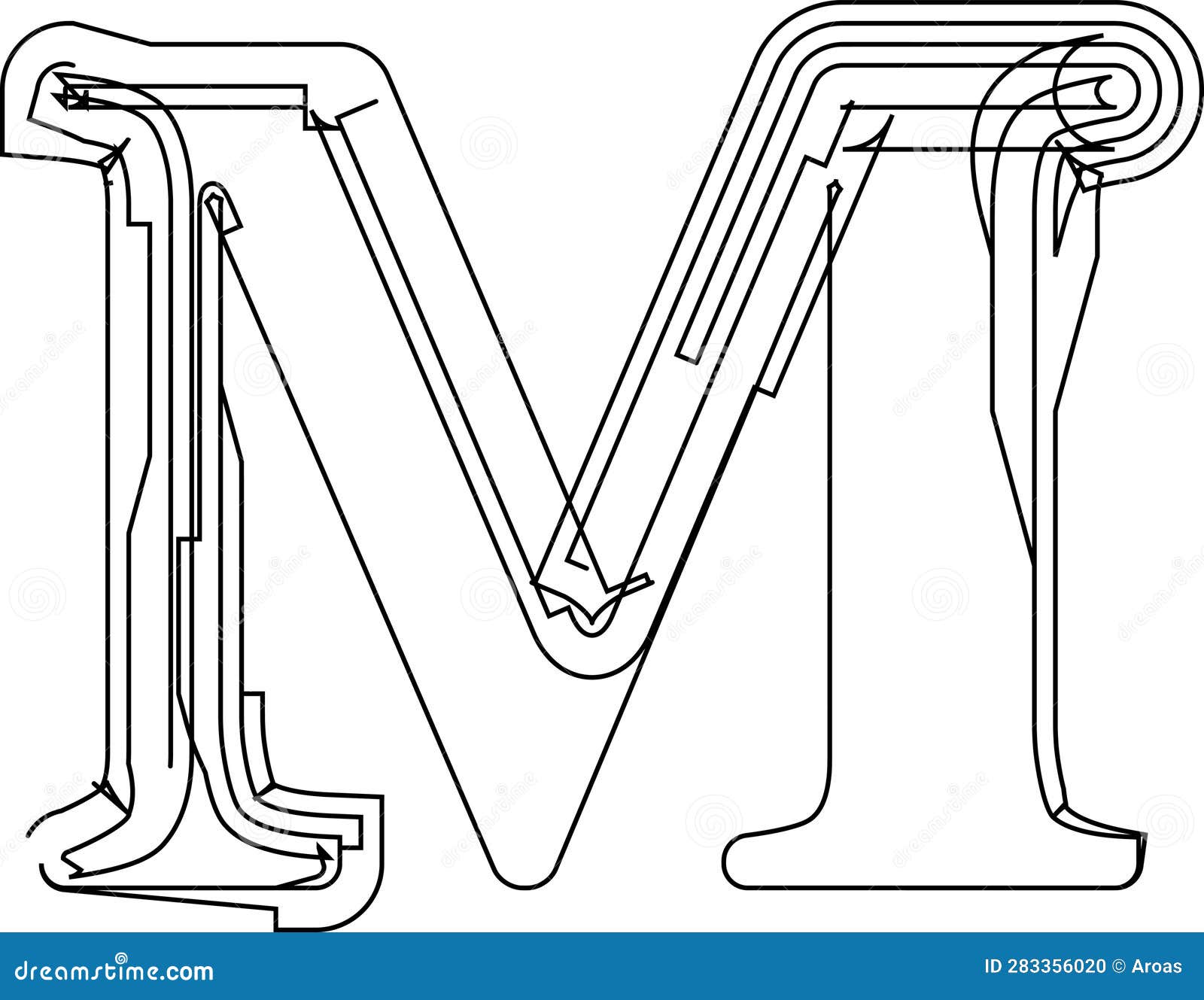 Architectural Project Font, Technical Draw Style Alphabet. Geometrical ...