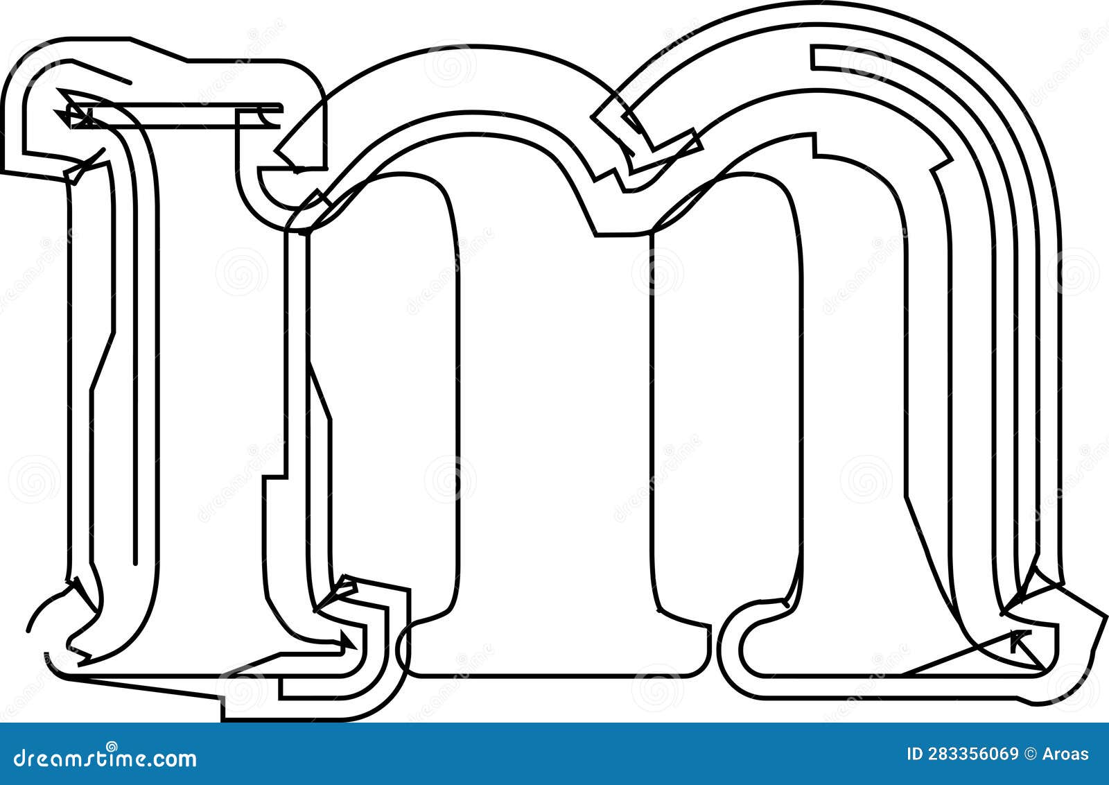 Architectural Project Font, Technical Draw Style Alphabet. Geometrical ...