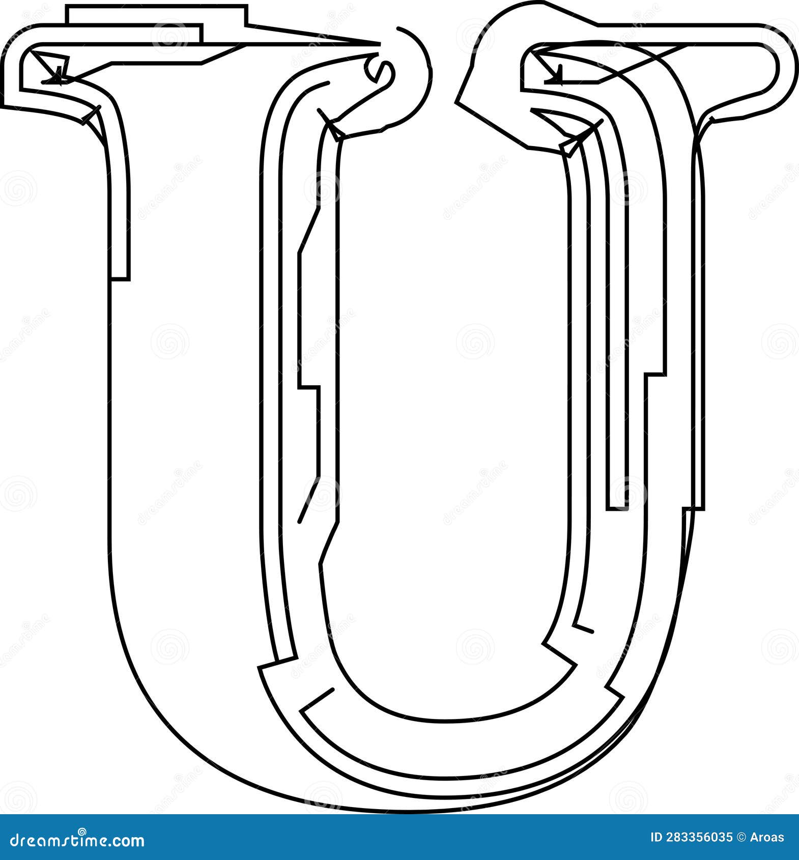 Architectural Project Font, Technical Draw Style Alphabet. Geometrical ...