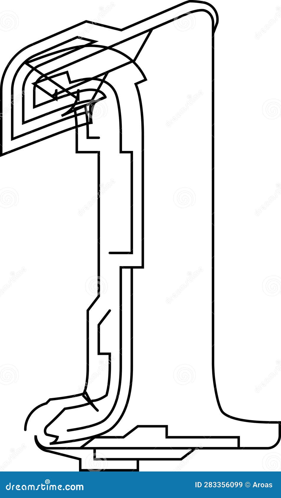 Architectural Project Font, Technical Draw Style Alphabet. Geometrical ...