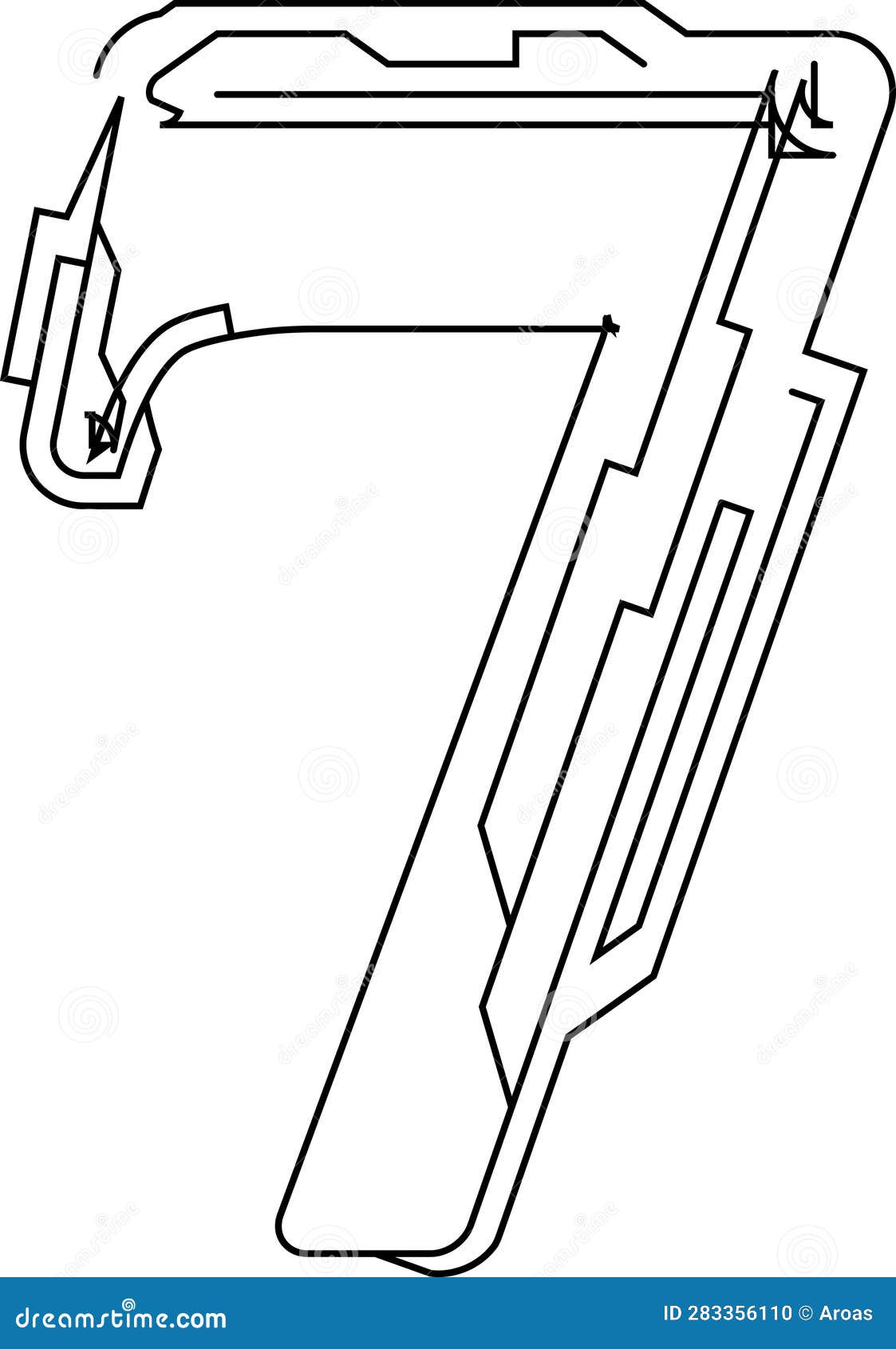 Architectural Project Font, Technical Draw Style Alphabet. Geometrical ...