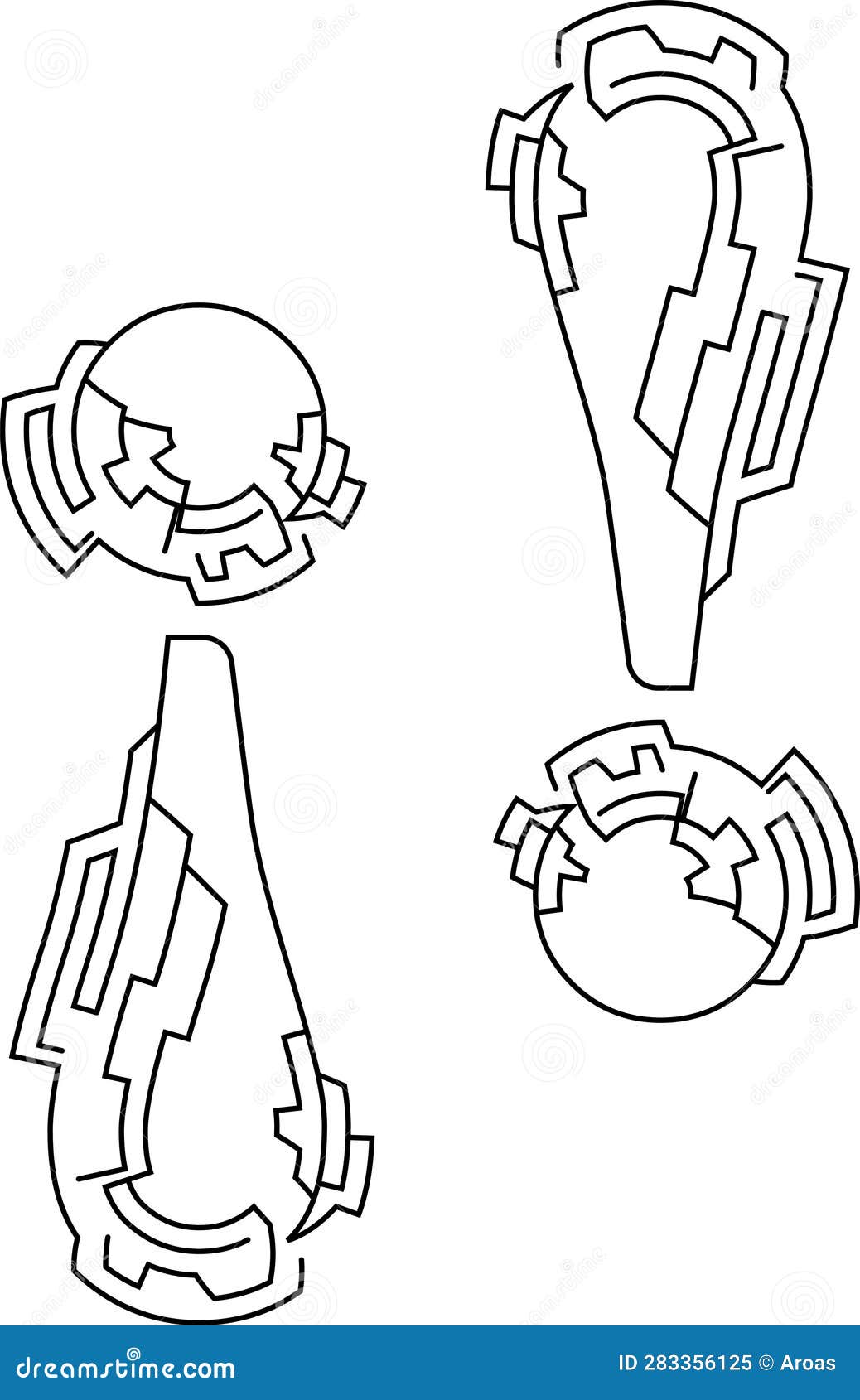 Architectural Project Font, Technical Draw Style Alphabet. Geometrical ...
