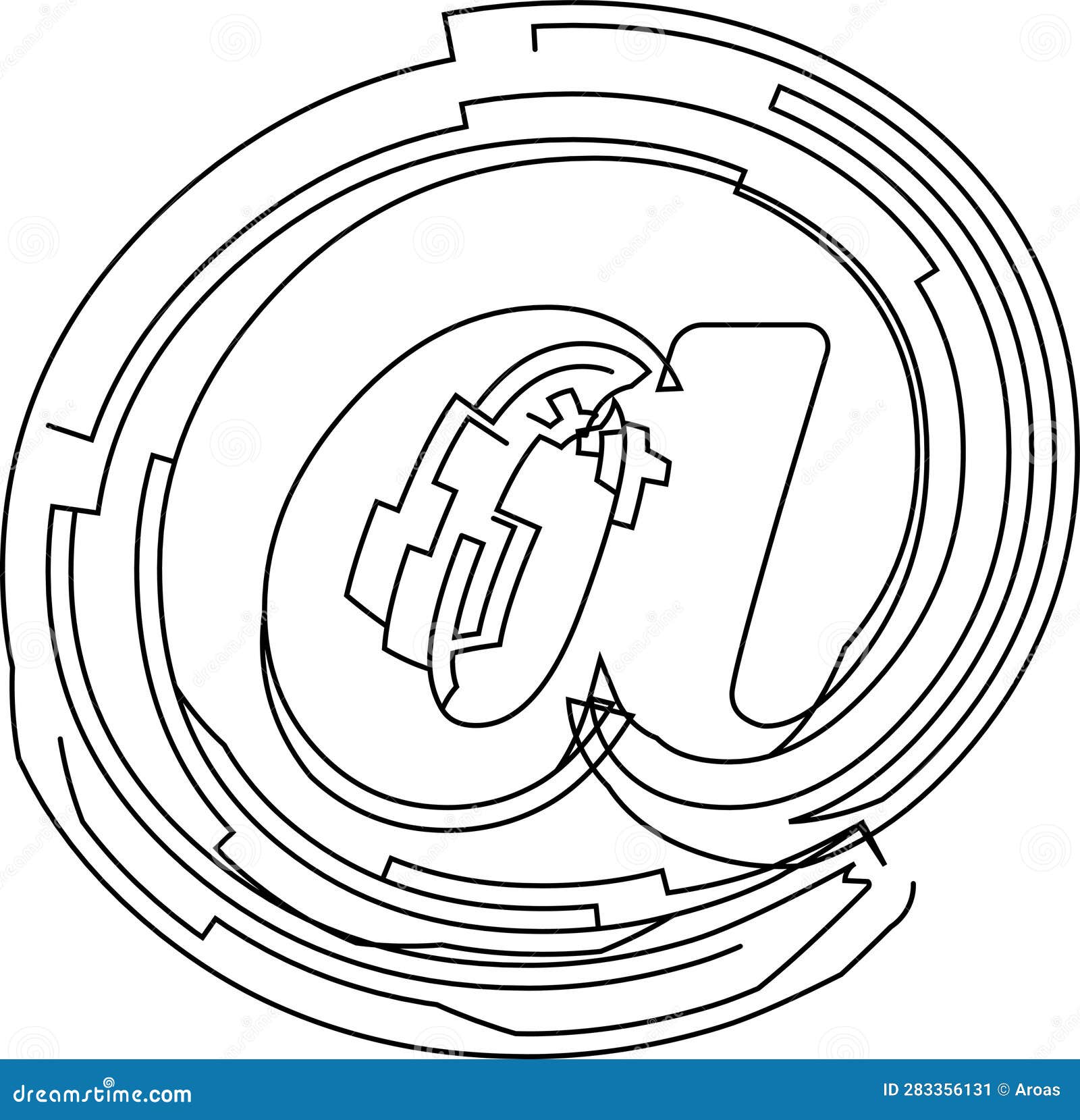 Architectural Project Font, Technical Draw Style Alphabet. Geometrical ...