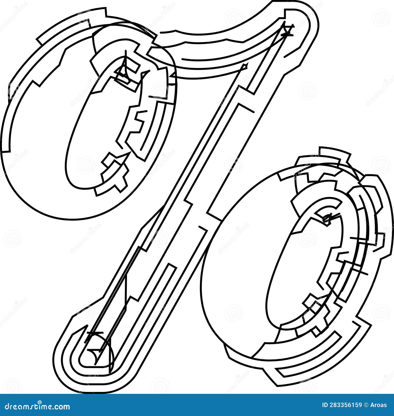 Architectural Project Font, Technical Draw Style Alphabet. Geometrical ...