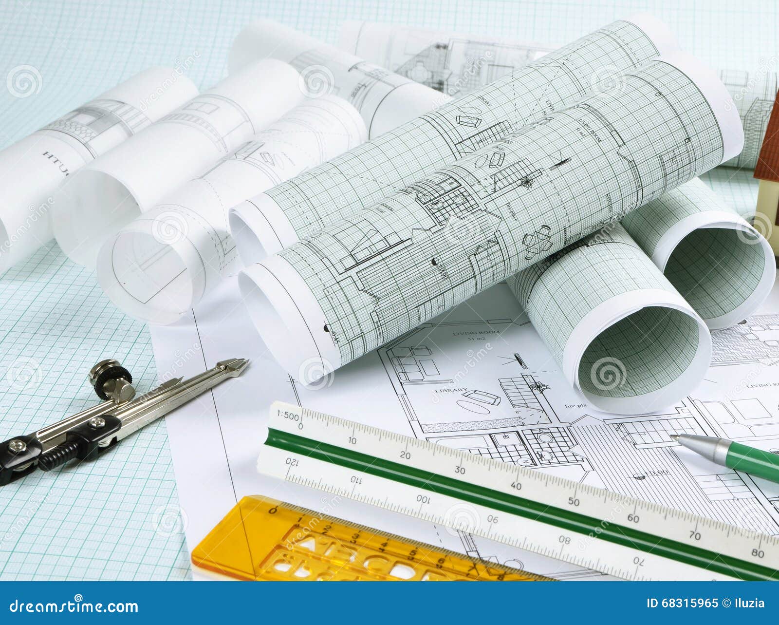 Architectural project stock image. Image of engineering - 68315965