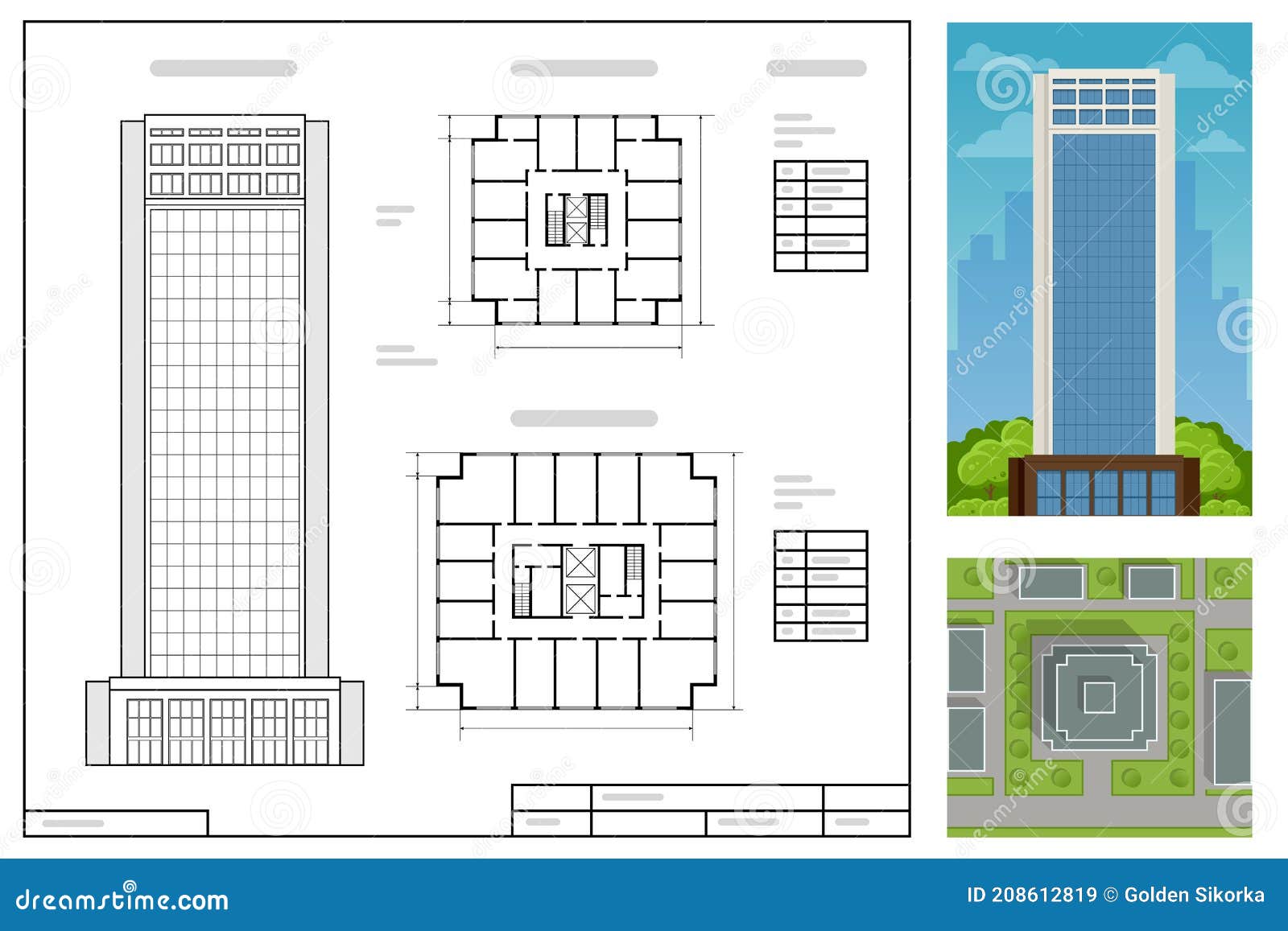 Architectural Wireframe Plan Stock Photo | CartoonDealer.com #19209552