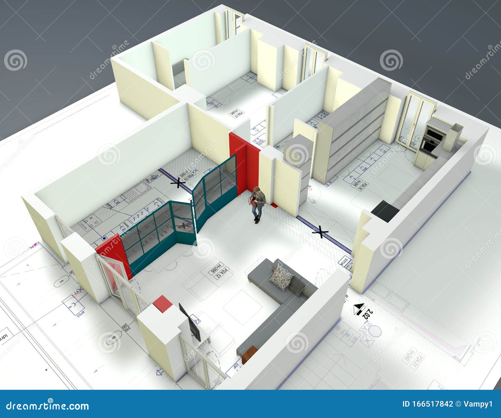 Architectural Redesign Of An Apartment, Reformulation Of The Interior ...