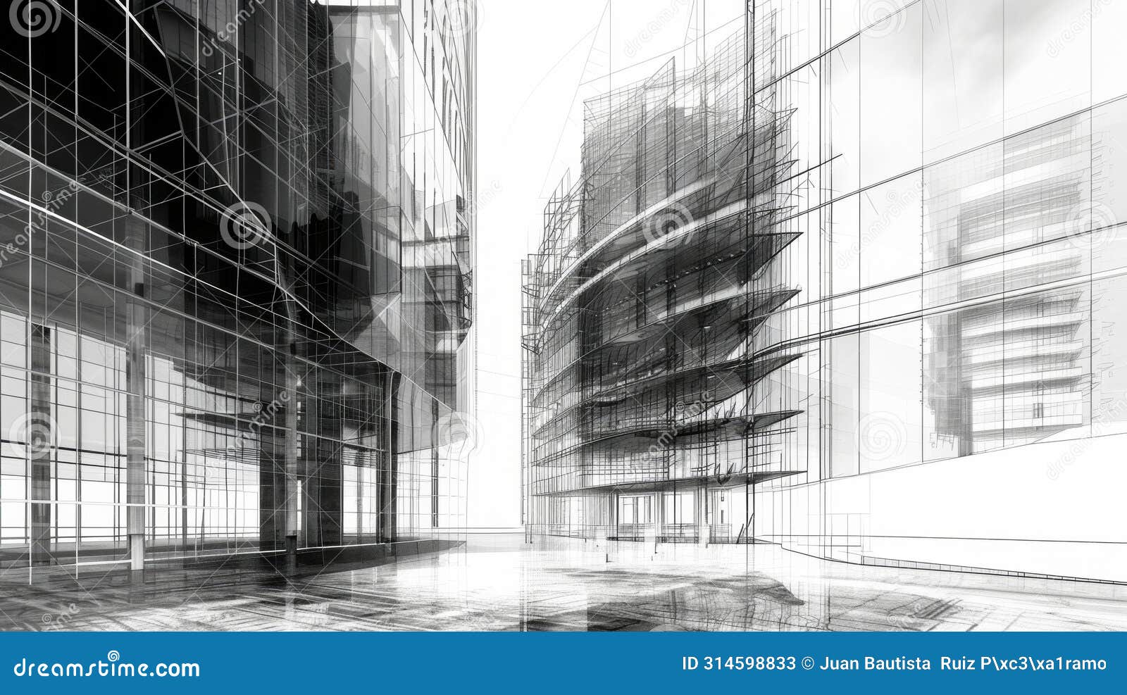 Architectural Rendering of a Contemporary Apartment Building with ...