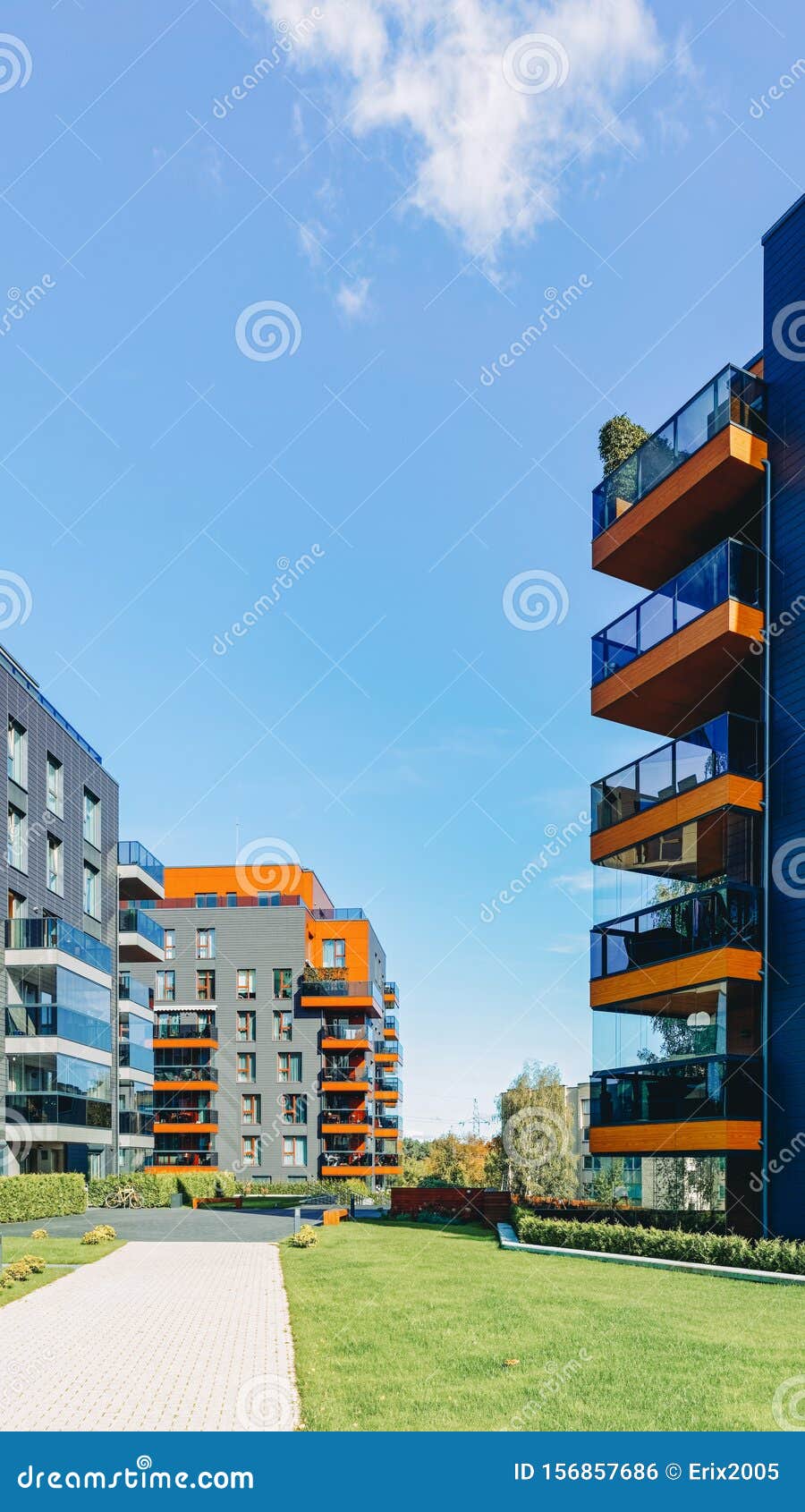 Architectural Residential Building Complex Stock Photo - Image of ...