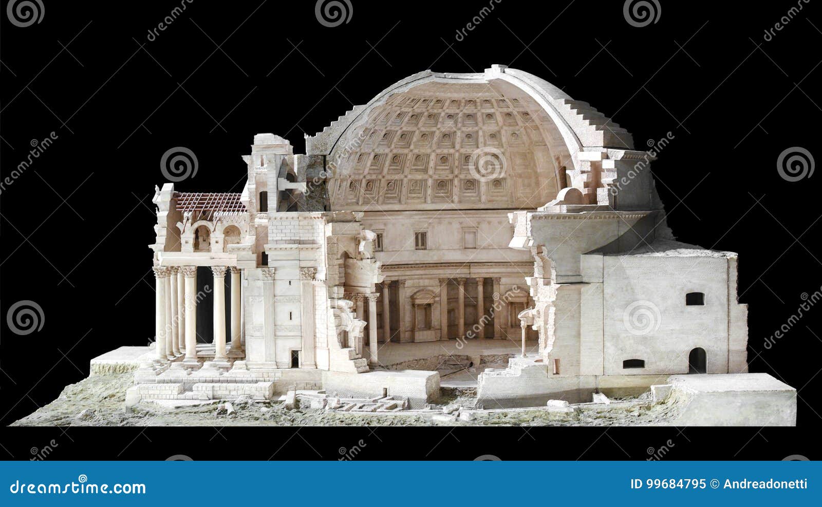 Architectural Scale Model of the Pantheon in Rome Stock Image - Image ...