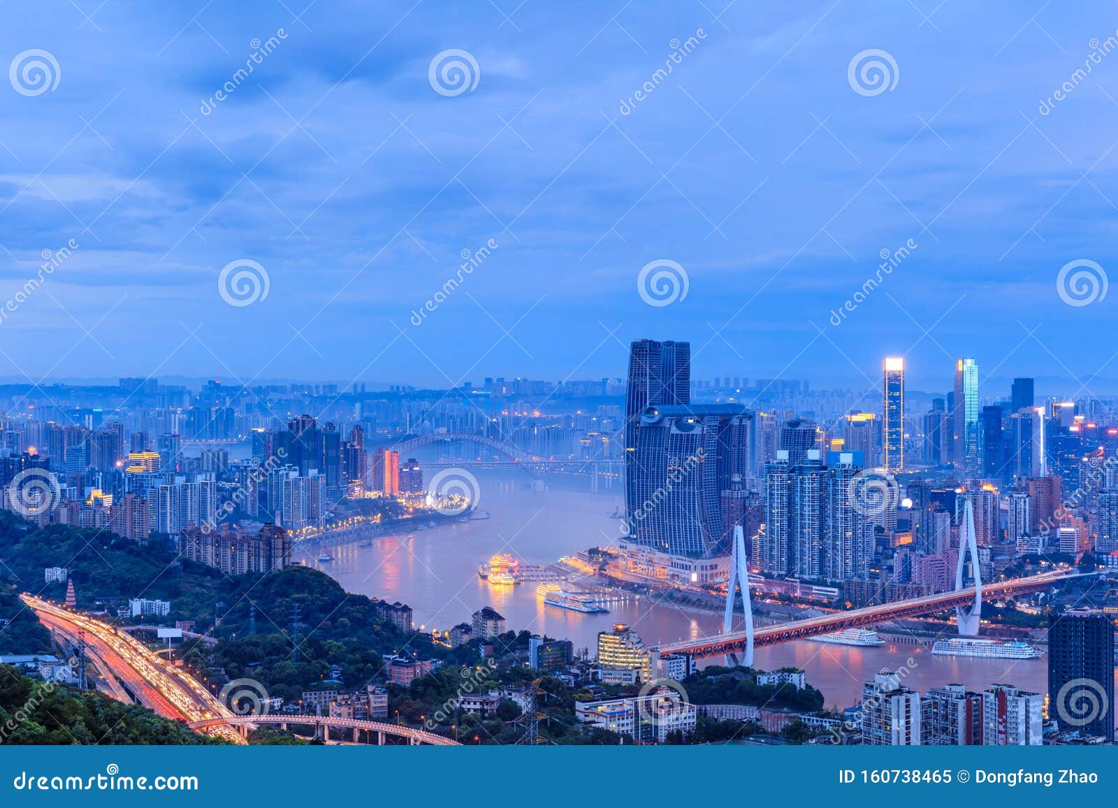 Architectural Landscape and Skyline in Chongqing Stock Image - Image of ...