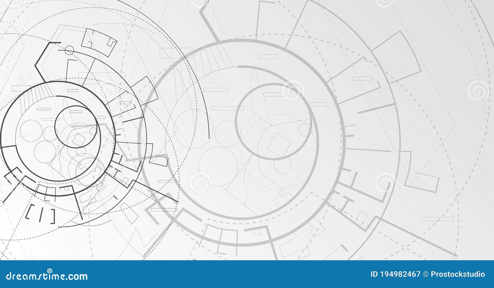 Architectural Schematic Building Plan, Abstract Gray Vector Background ...