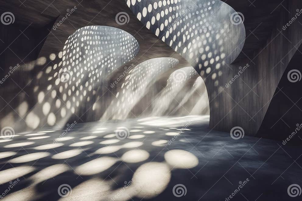 Architectural Space Illuminated by Natural Light Creating Unique Shadow ...