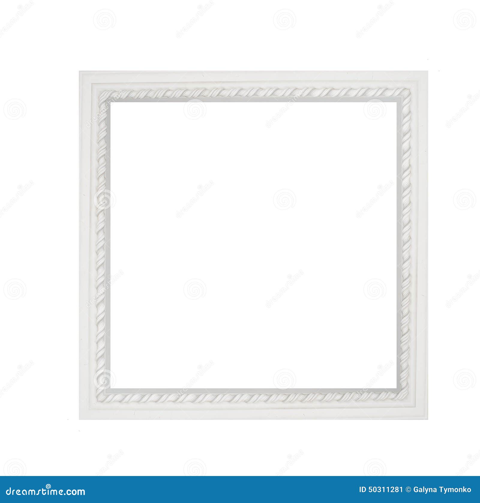 Architectural Square White Frame Molding Stock Image - Image of pattern ...