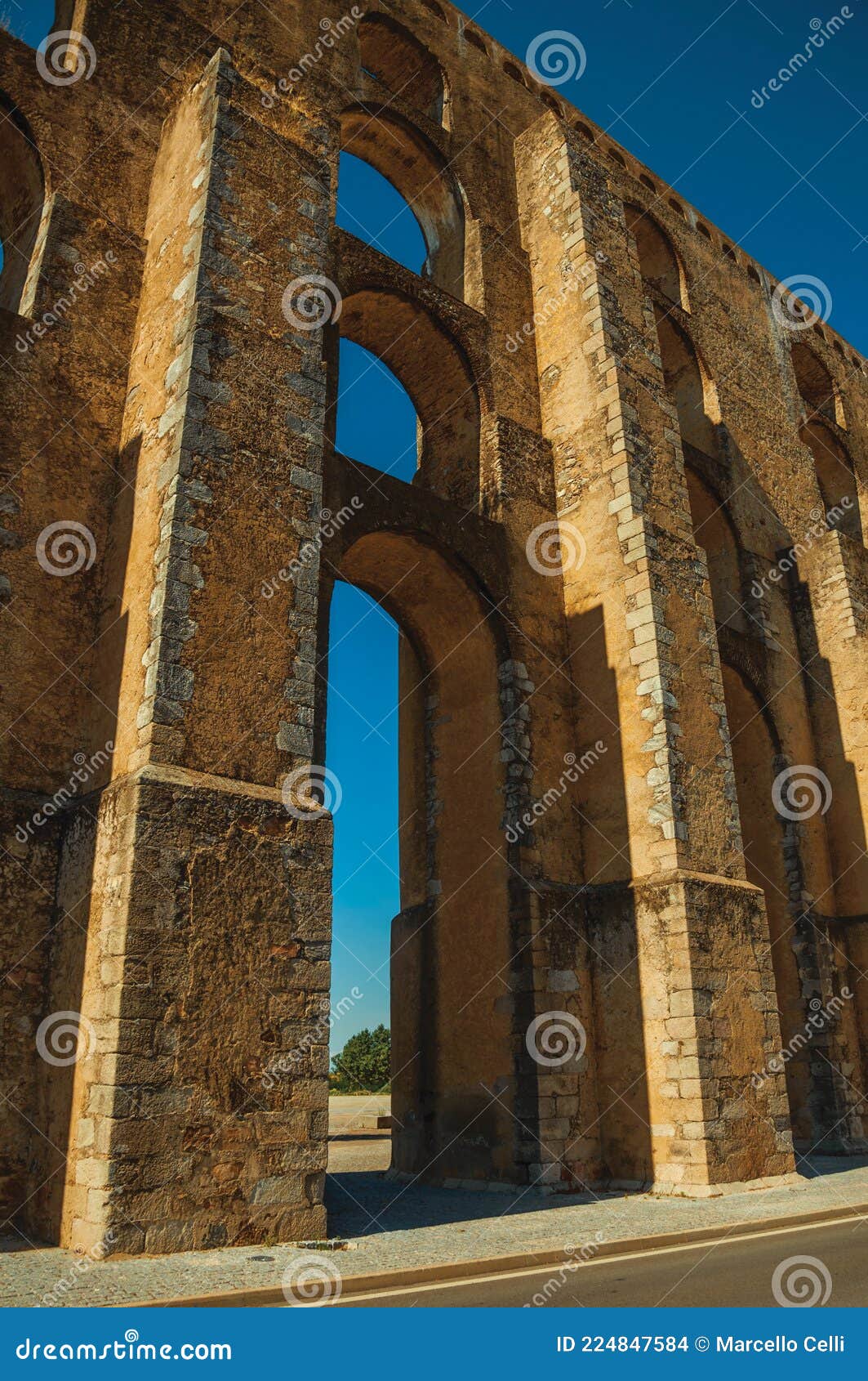 Architectural Structure of Aqueduct with Arches Stock Photo - Image of ...