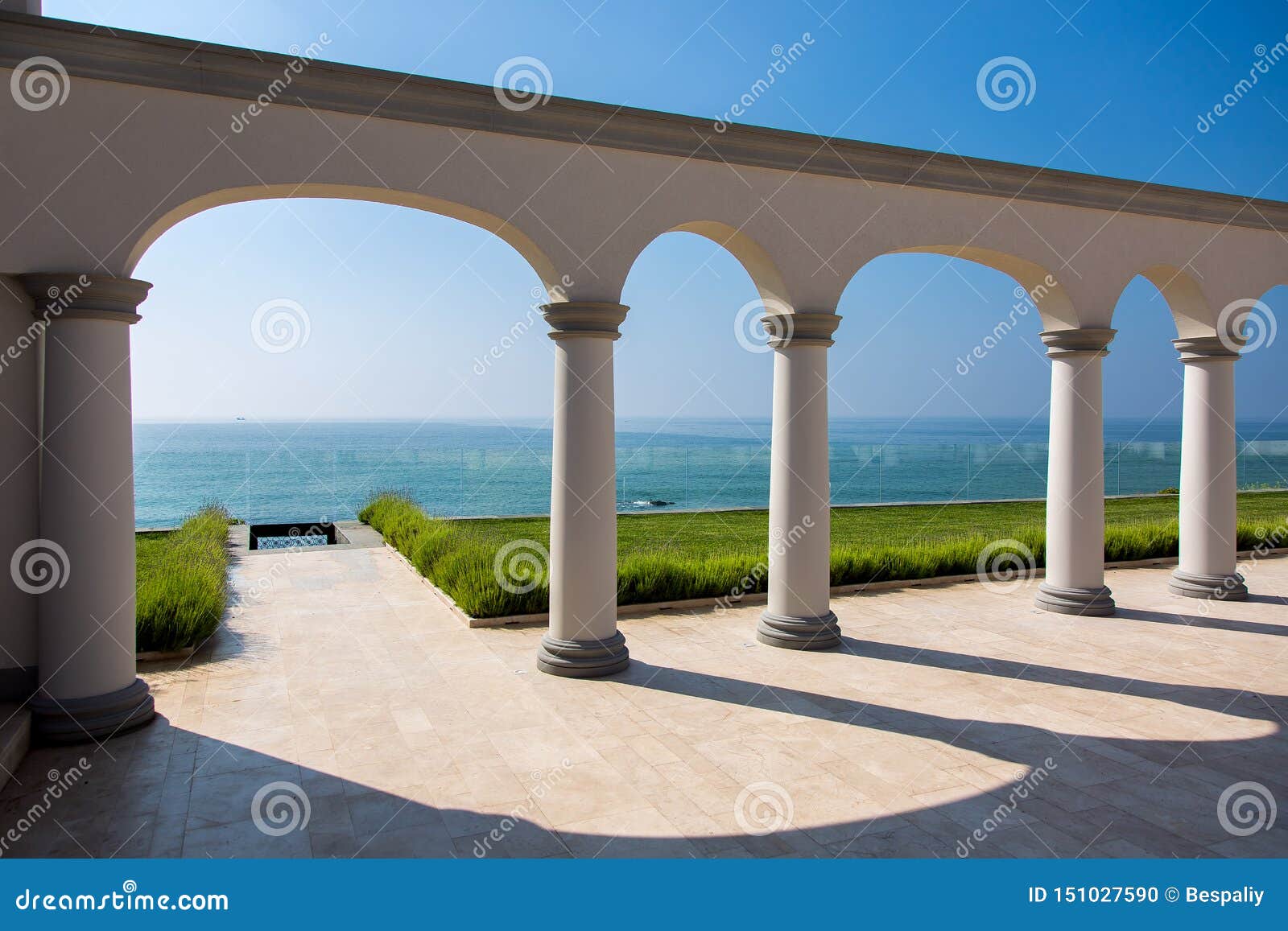 Architectural Structure with Arched Openings and Columns. Stock Photo ...