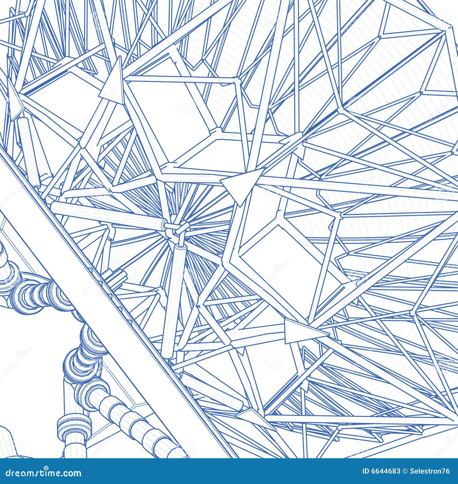 Architectural Structure Blueprint Stock Illustration - Illustration of ...