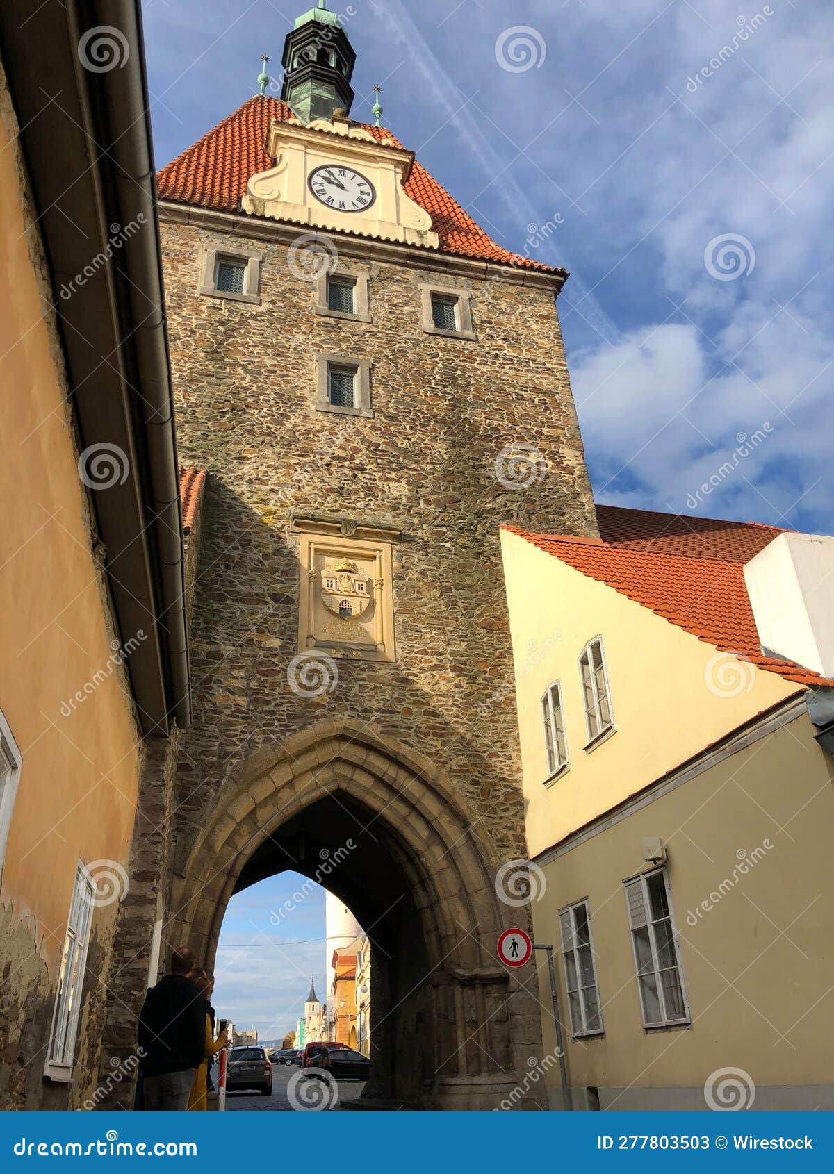 Architectural Structure with a Clock and an Arched Entrance ...