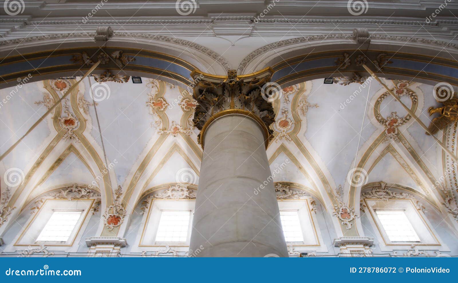 Architectural Style of Medieval Columns Stock Photo - Image of religion ...