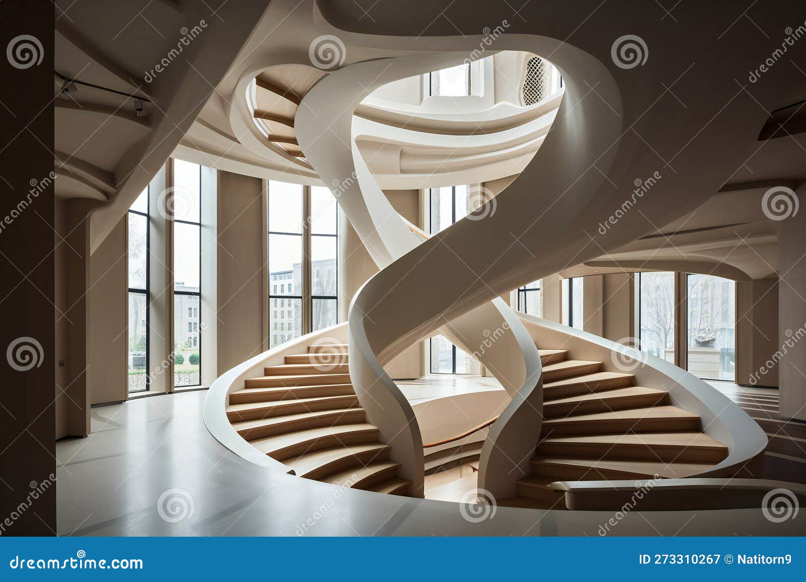 Architectural Symphony of Staircases (AI Generated) Stock Illustration ...