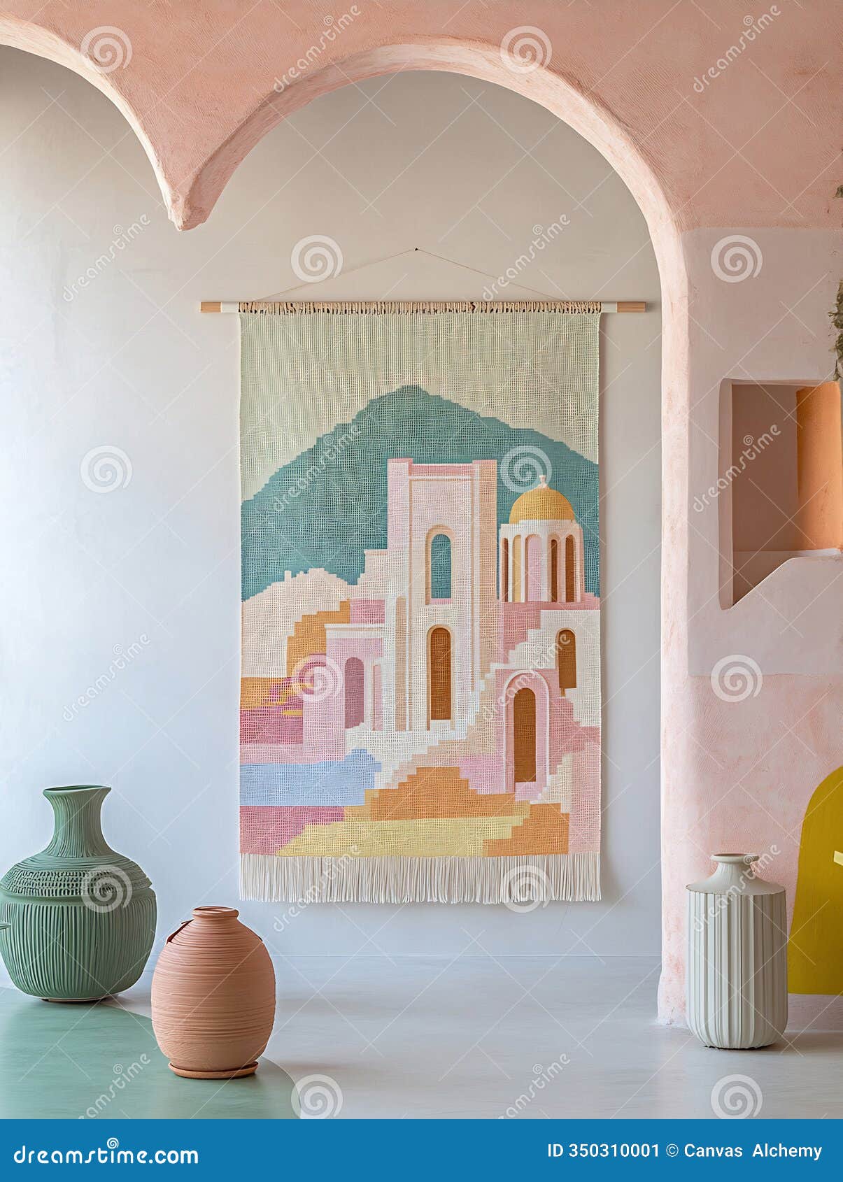 Architectural Tapestry Design Stock Image - Image of indoor, items ...