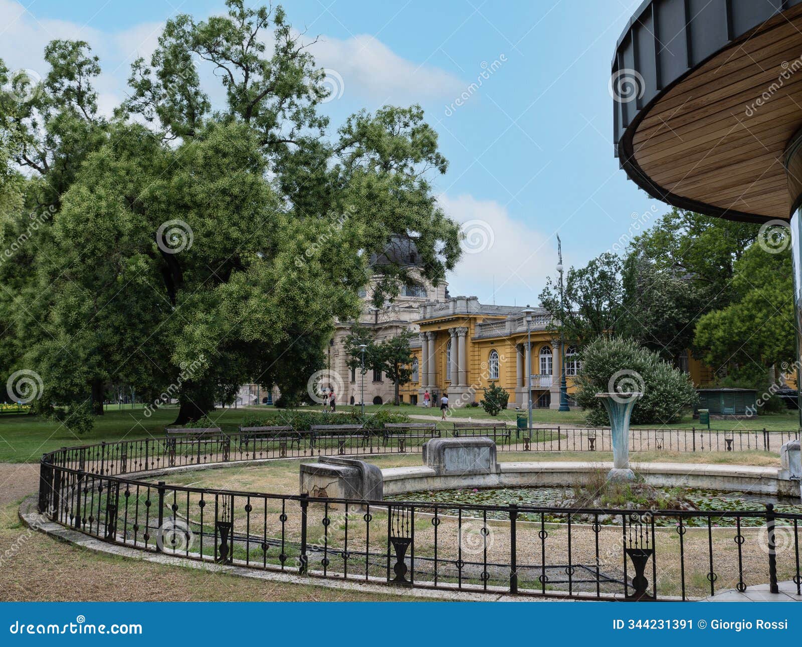 Architectural Thermal Marvel in Budapest, Facade of the Széchenyi Baths ...
