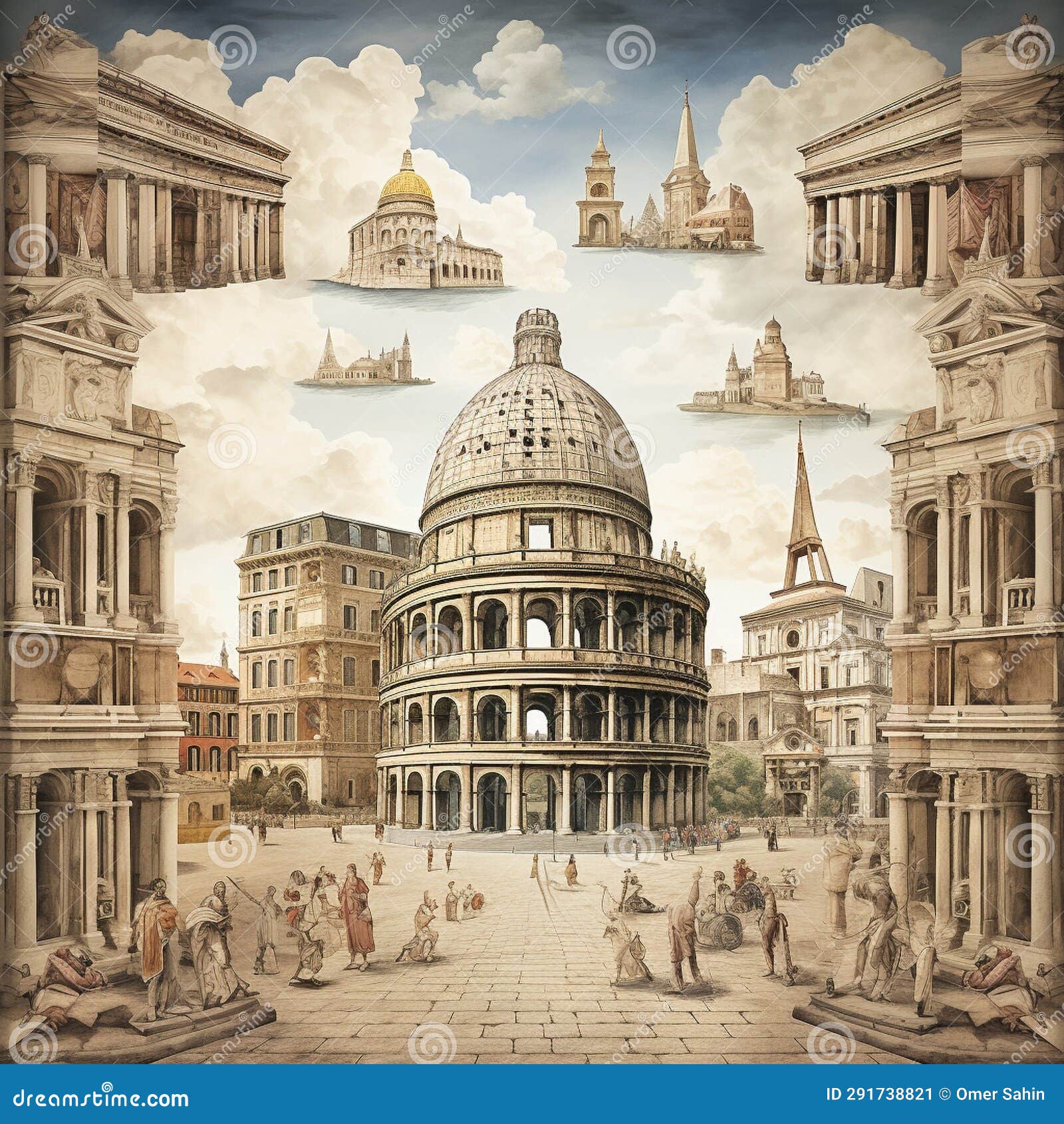 Architectural Time Capsules: Monuments Capturing Historic Eras Stock ...