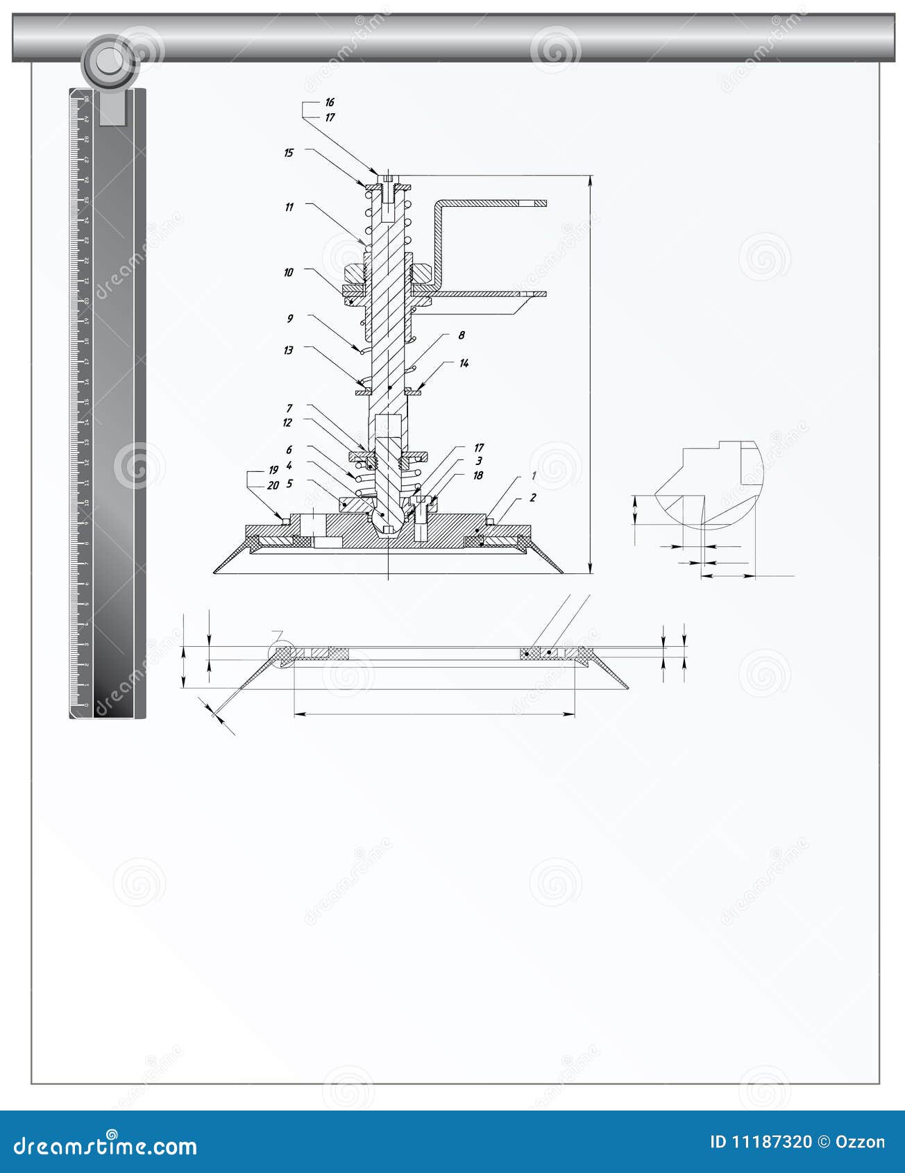 Architectural tools stock vector. Illustration of detailed - 11187320