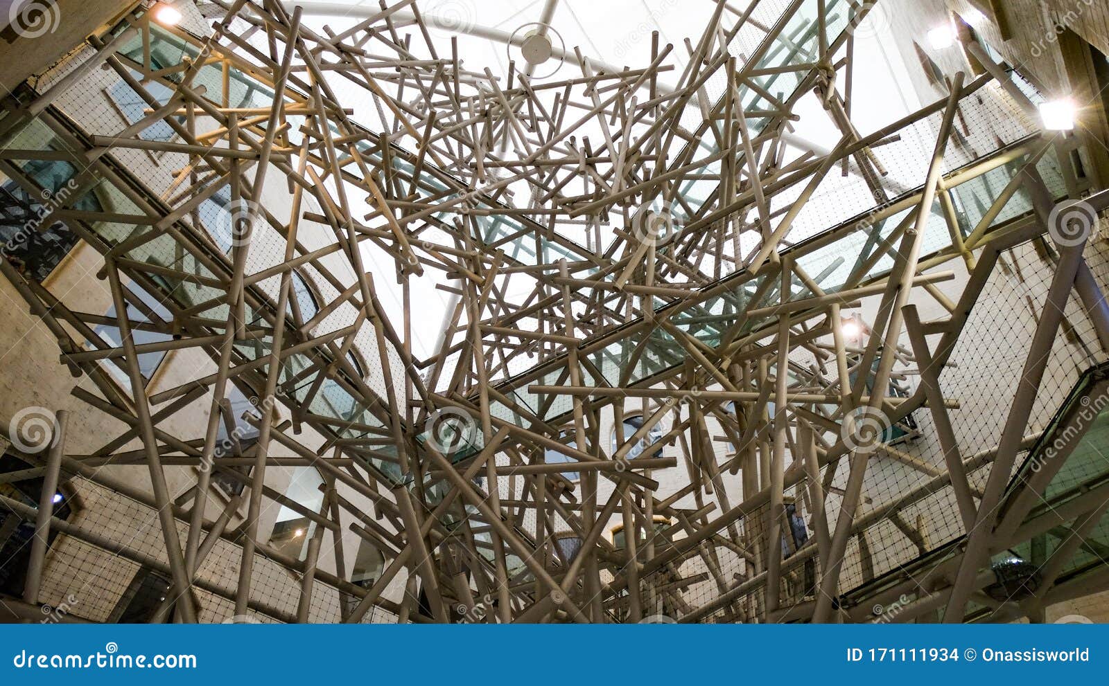 Architectural Tubes Abstract Art Background Stock Illustration ...