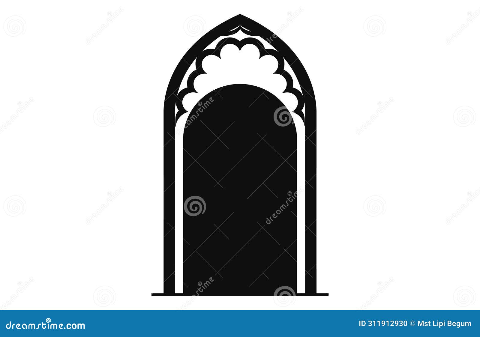 Medieval Door Silhouettes, Architectural Type Of Arches Shapes And ...
