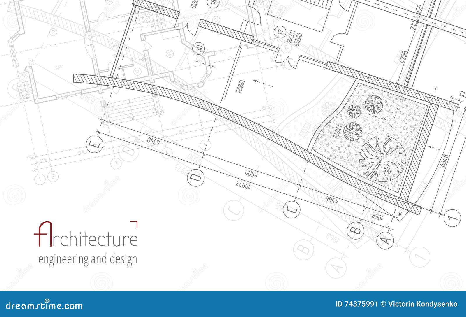 Architectural Vector Apartment Floor Plan. Blueprint Vector ...