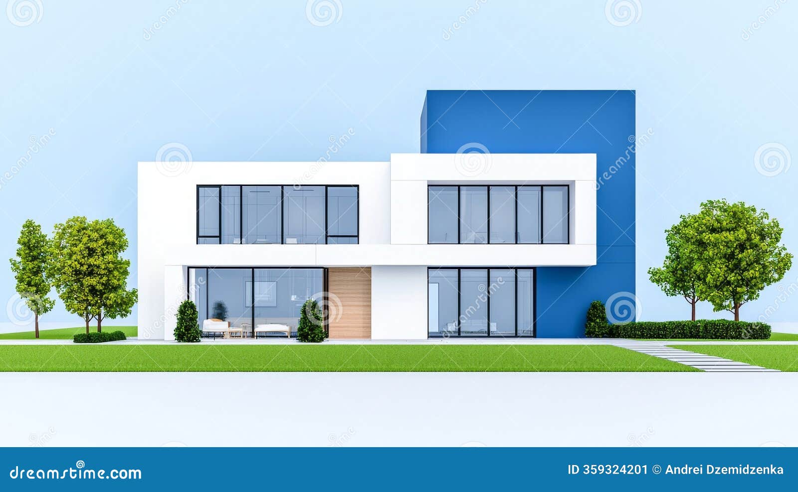 Architectural Vision for a 3D Model House Project, Accompanied by a ...