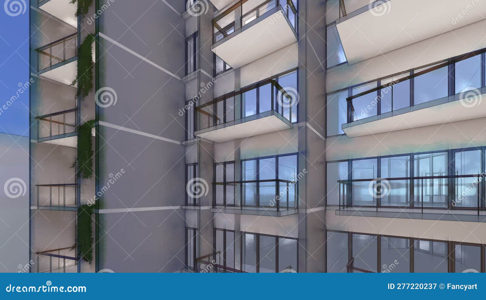 Architectural Visualization of a High Rise Building with Trellis ...