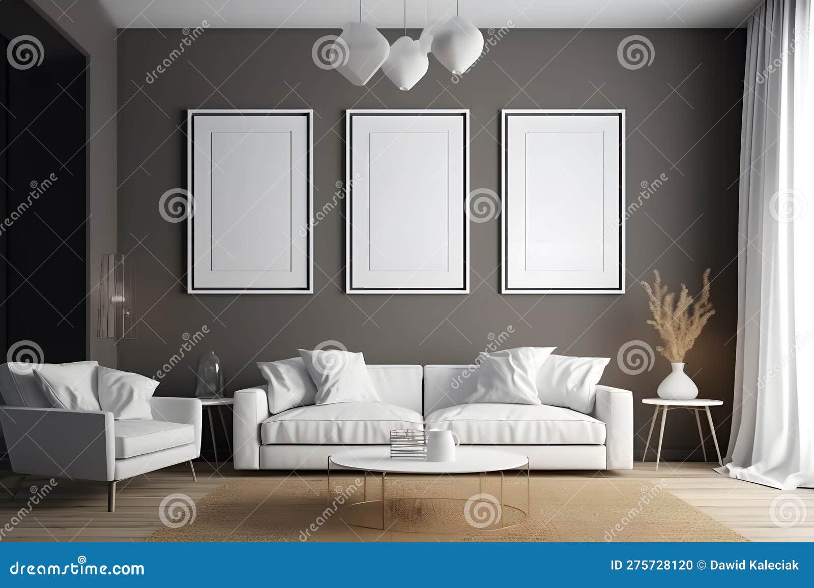 Architectural Visualization of a Modern Living Room. Soft Shadows, Pure ...