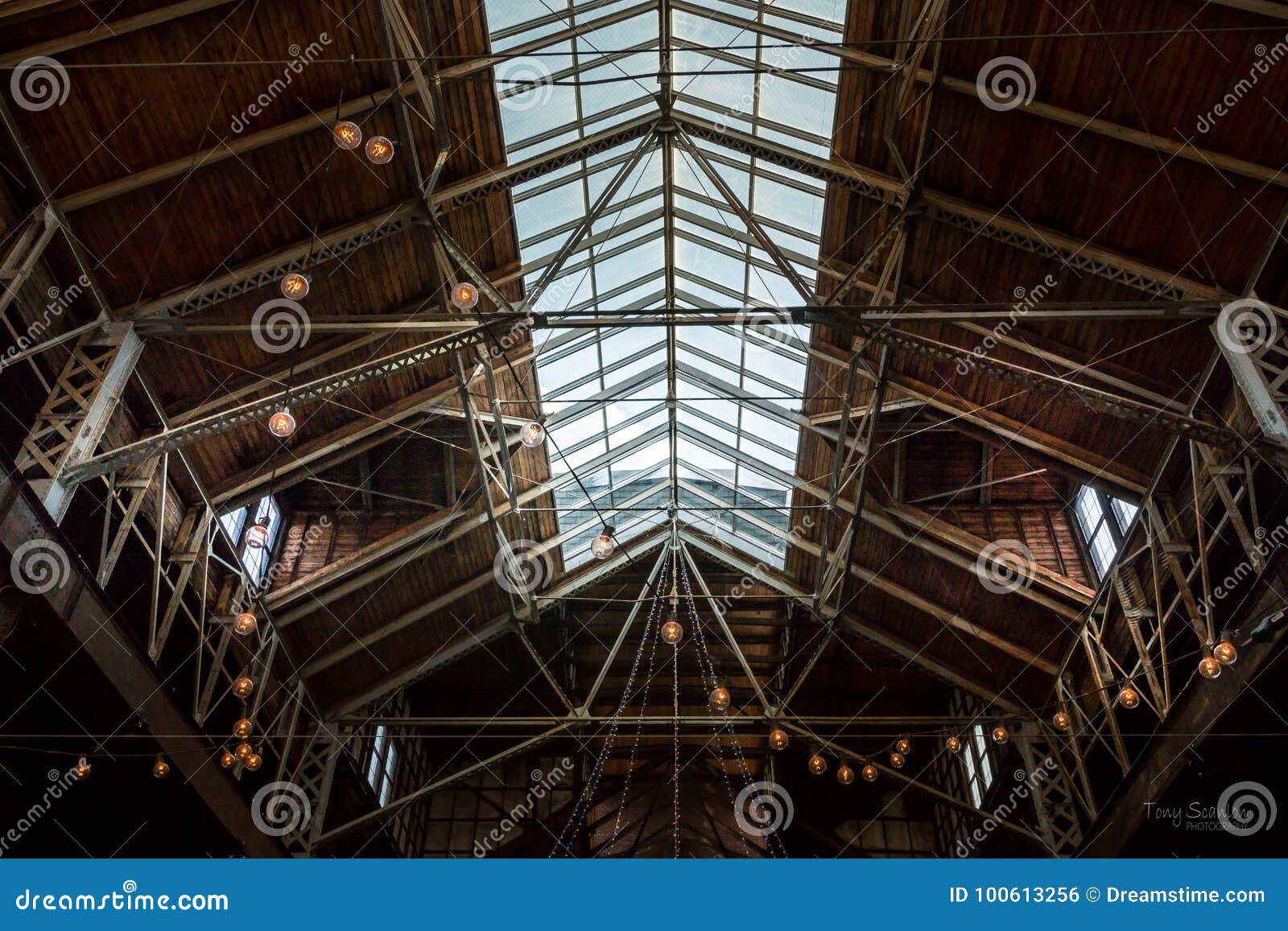 Architectural Warehouse Skylight And Open Ceiling Royalty-Free Stock ...