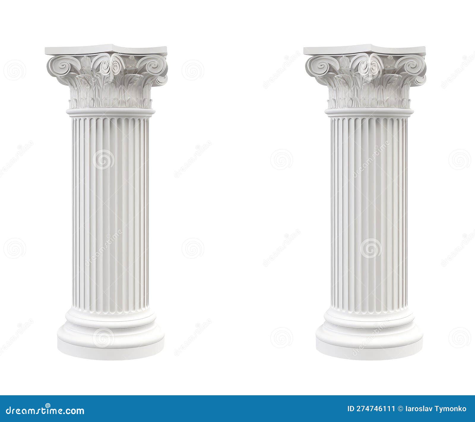 Architectural White Column Ionic Order Isolated on Transparent Png ...
