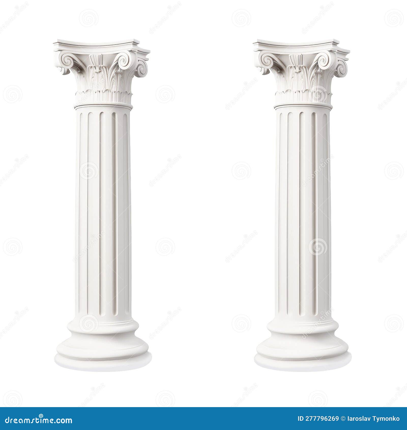 Architectural White Column Ionic Order Isolated on Transparent Png ...