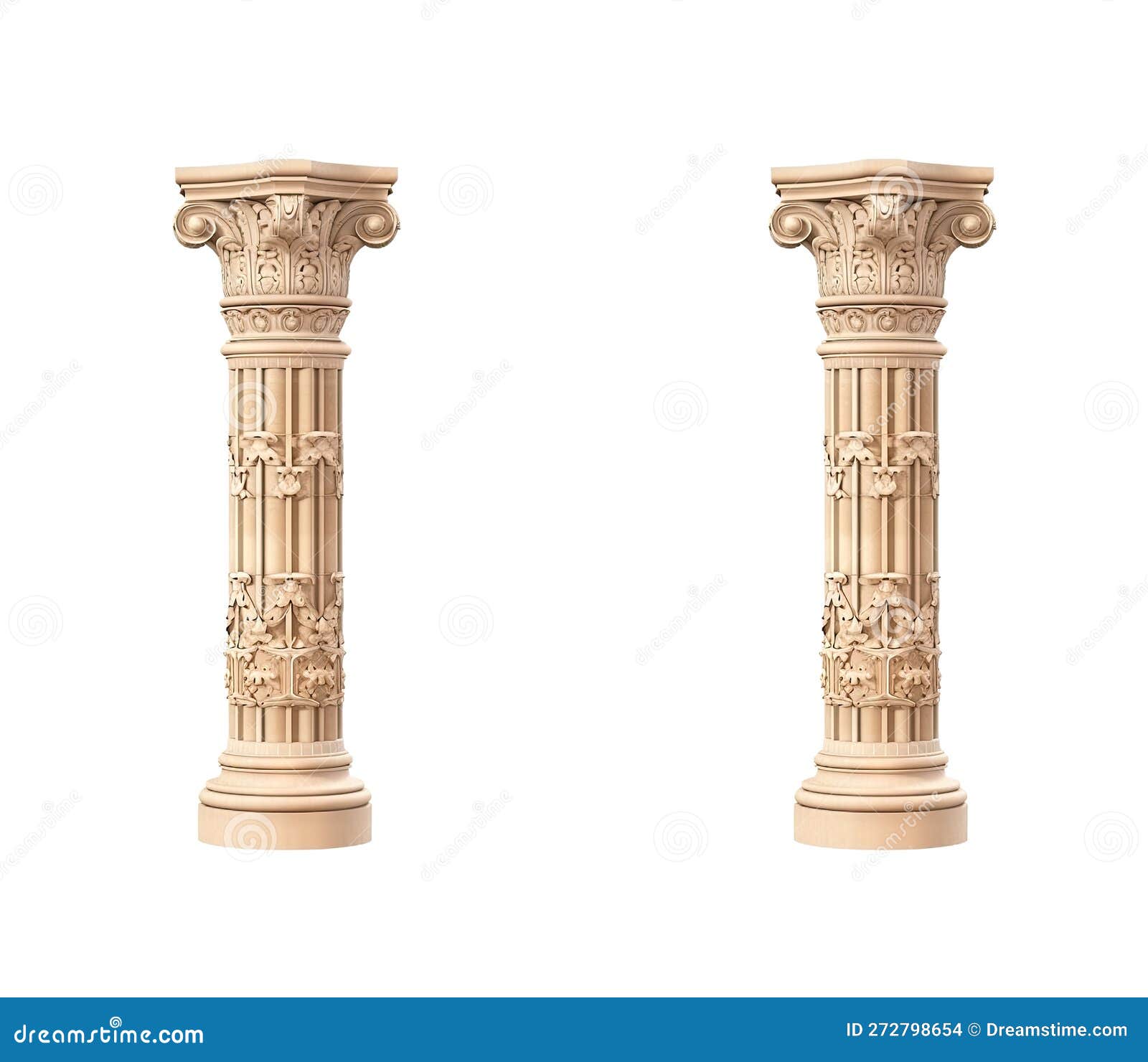 Architectural White Columns Isolated on Transparent Png Background ...