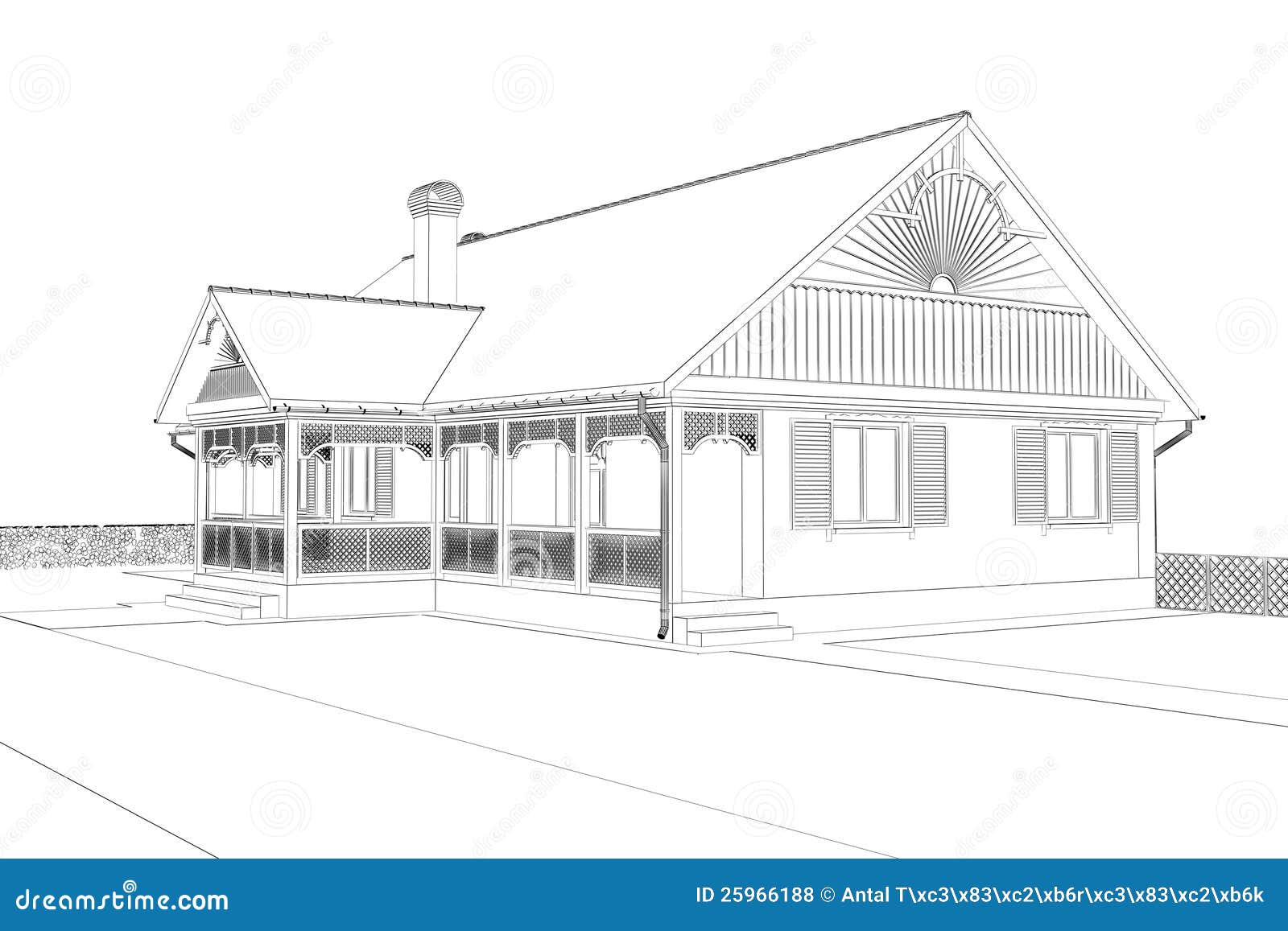 Architectural Wire-frame Plan Stock Illustration - Illustration of ...