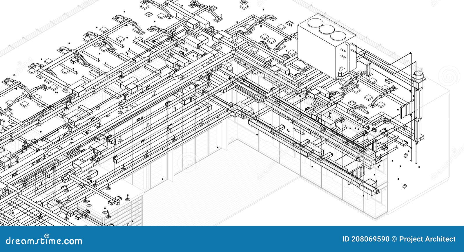 Architectural Wireframe Plan Stock Photo | CartoonDealer.com #19209552