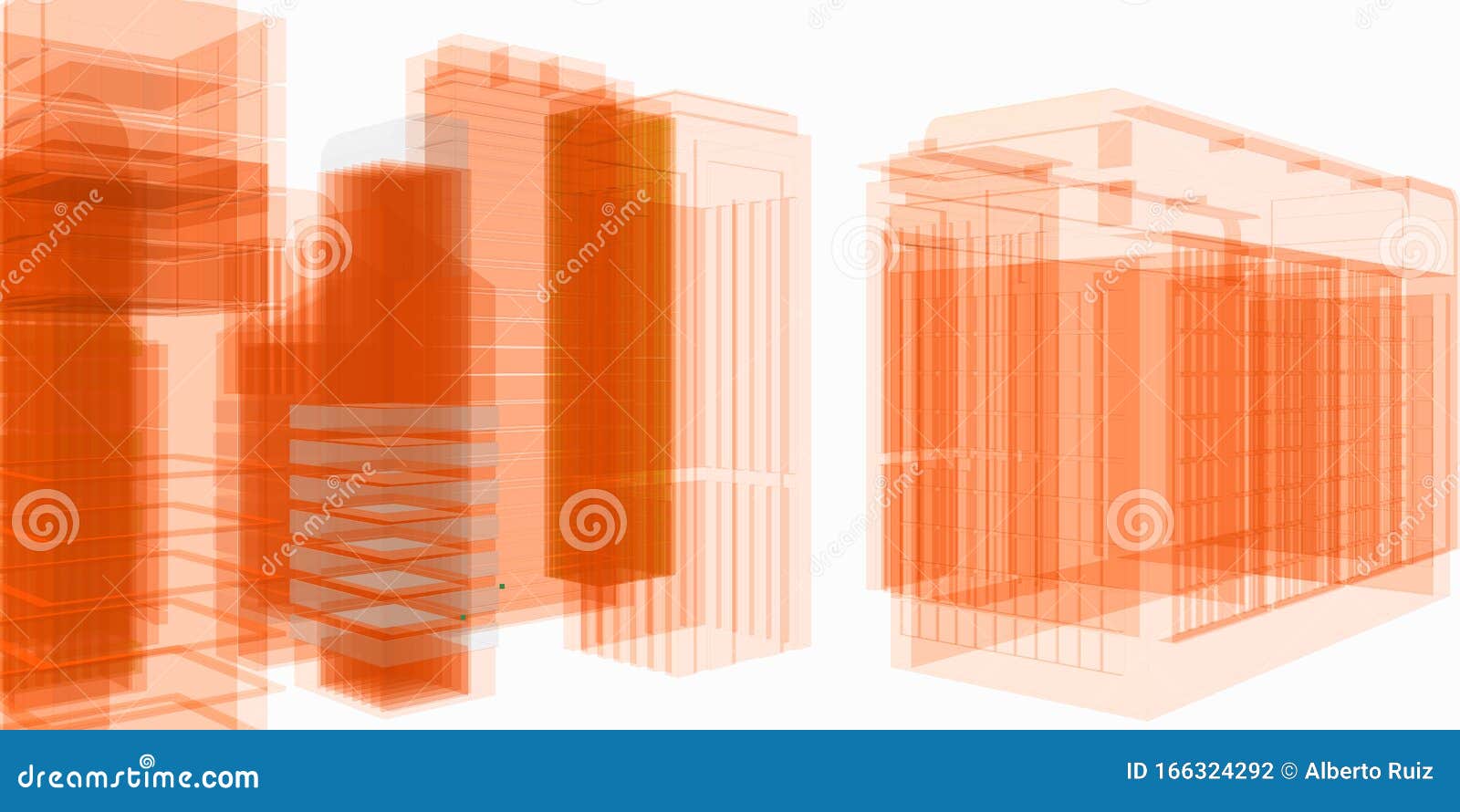 Cooper Architectural Work of Structure in White Environment Stock ...