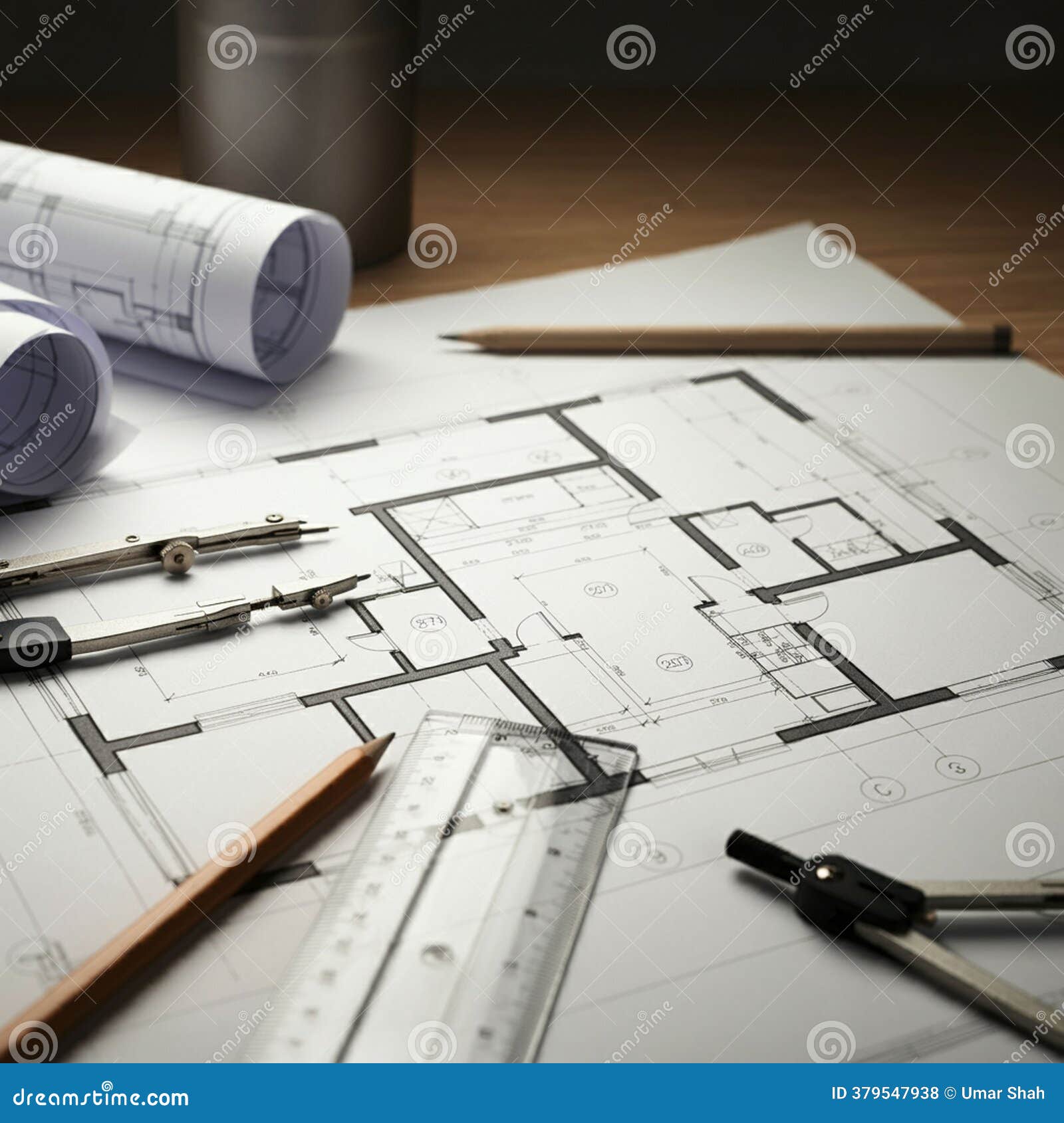 Detailed Floor Plan Overhead Top View. Architect Designer Concept Idea ...