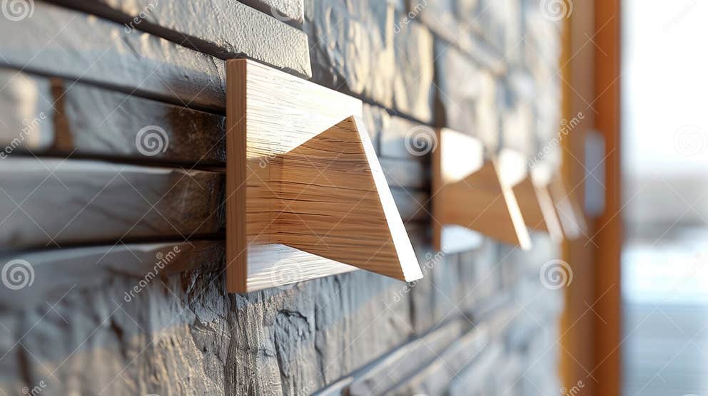 Architecturalinspired Coat Hooks with Clean Geometric Lines Stock Photo ...