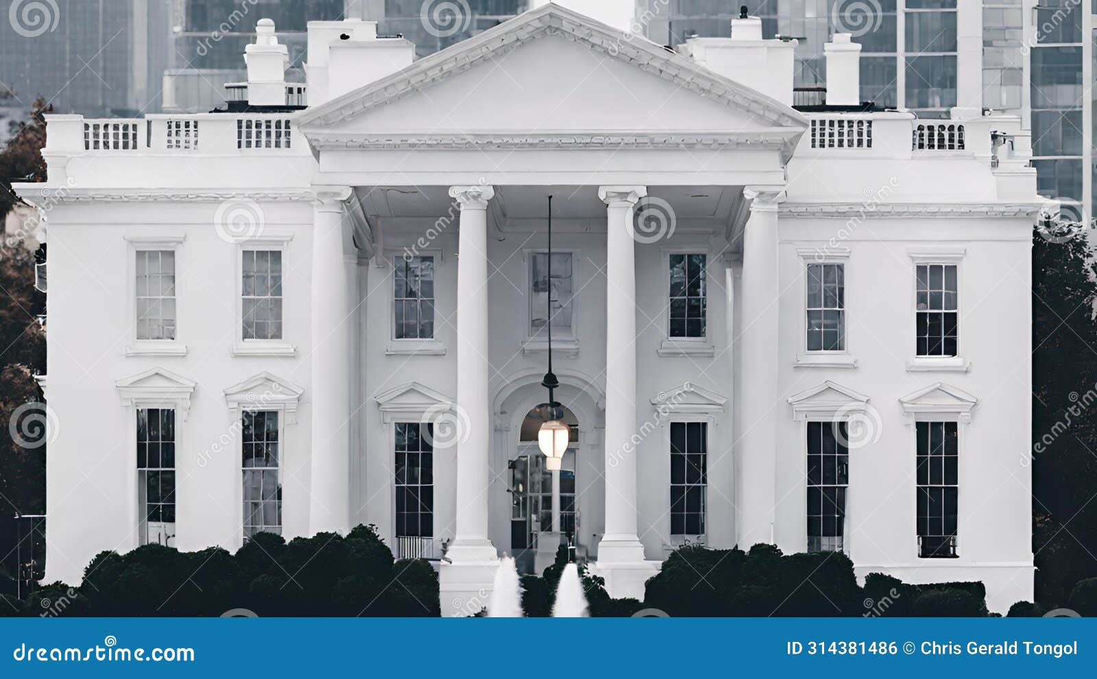 Clear White House with Aesthetic Finish in the Middle of a City in ...