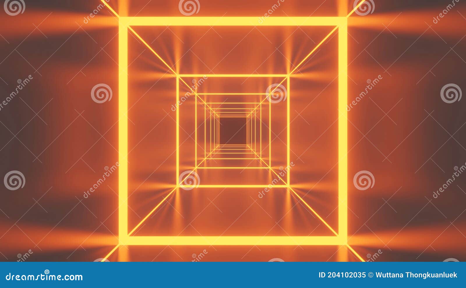 Glowing infinity mirror stock illustration. Illustration of drawn ...