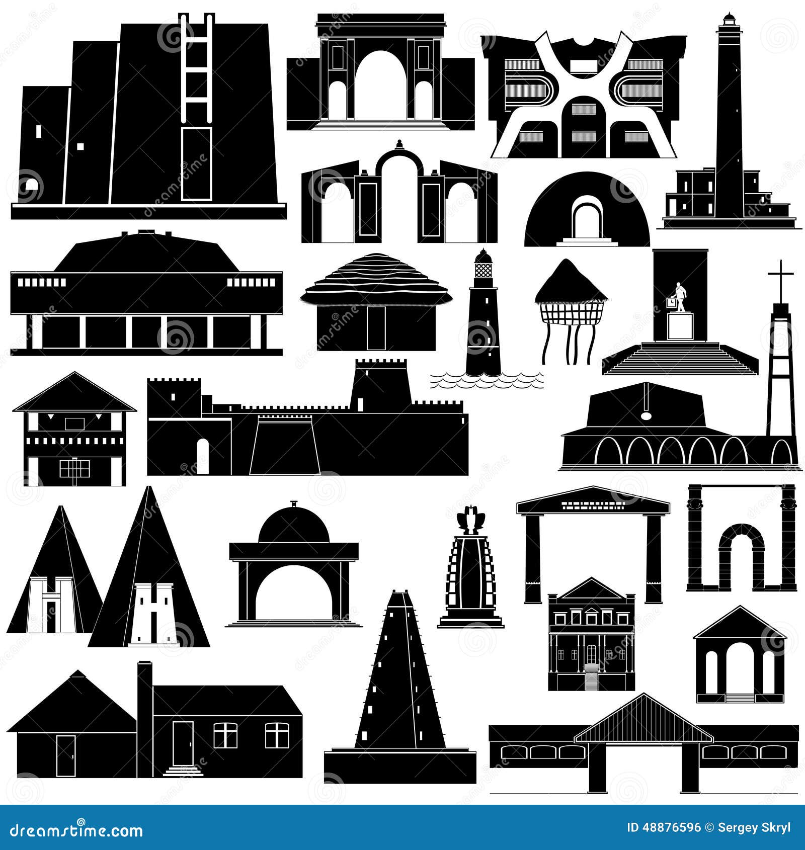 Architecture Africa-2 stock vector. Illustration of africa - 48876596