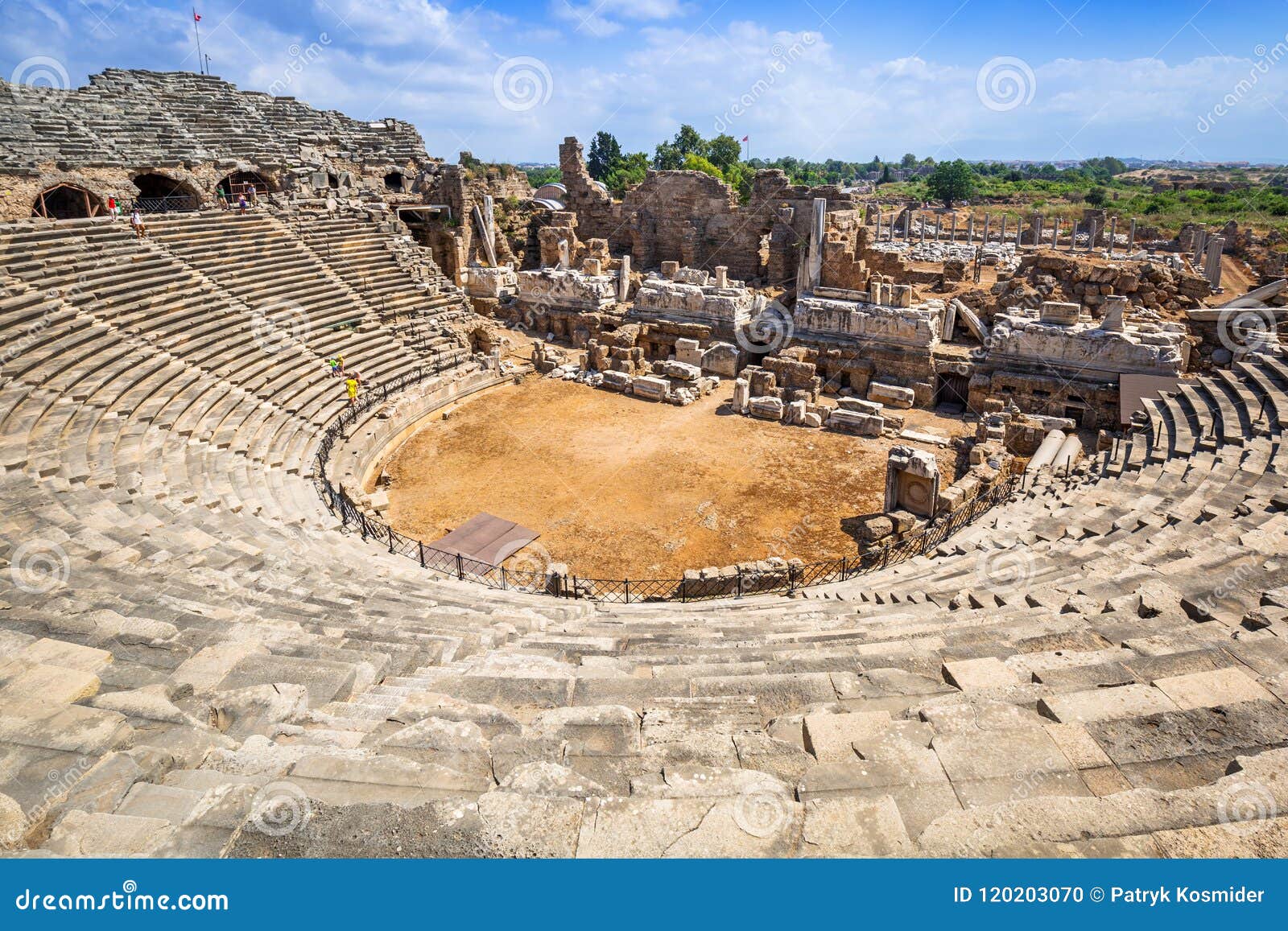 Architecture of the Ancient Roman Theatre in Side Editorial Image ...