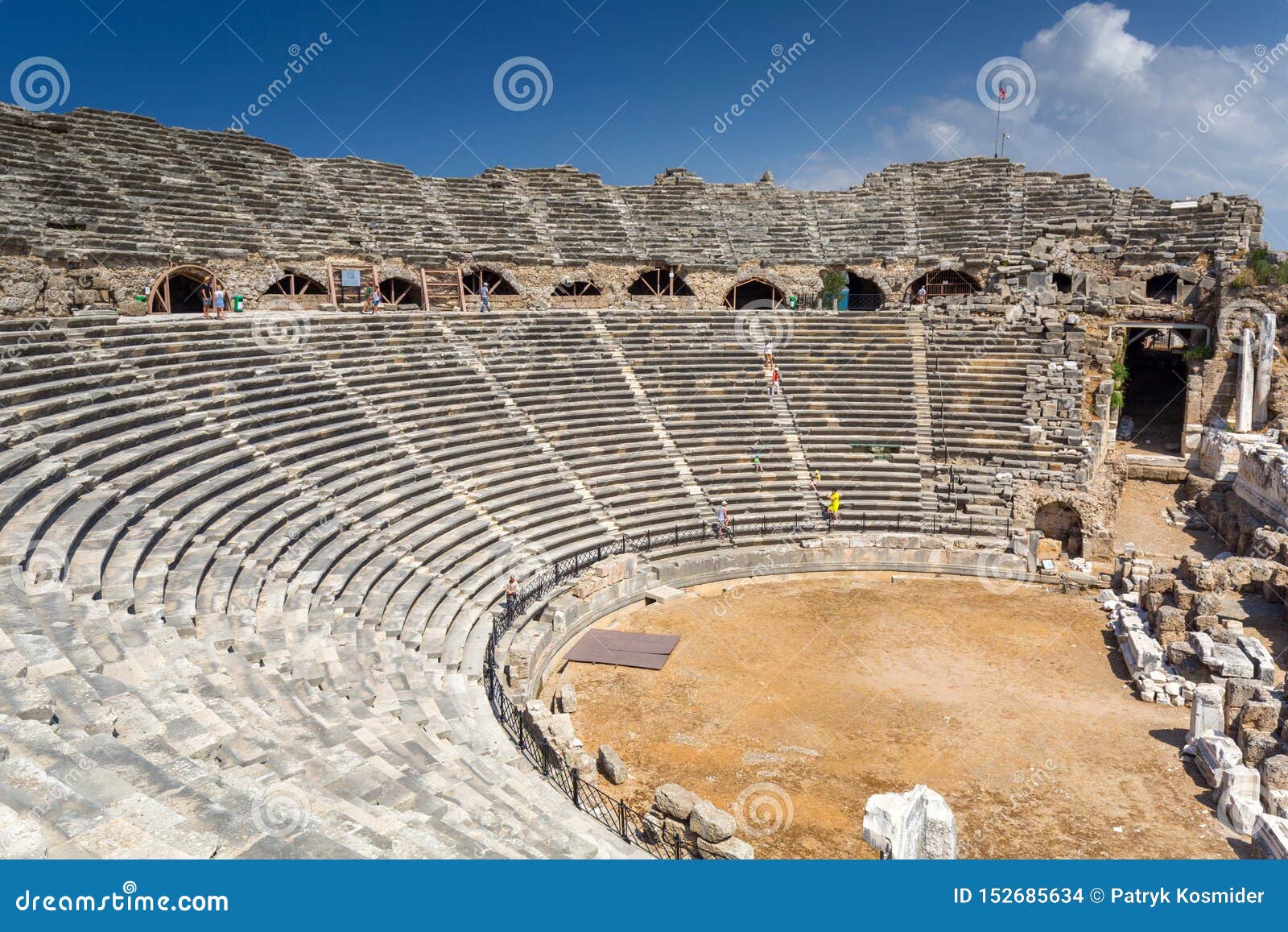 Architecture of the Ancient Roman Theatre in Side, Turkey Stock Photo ...
