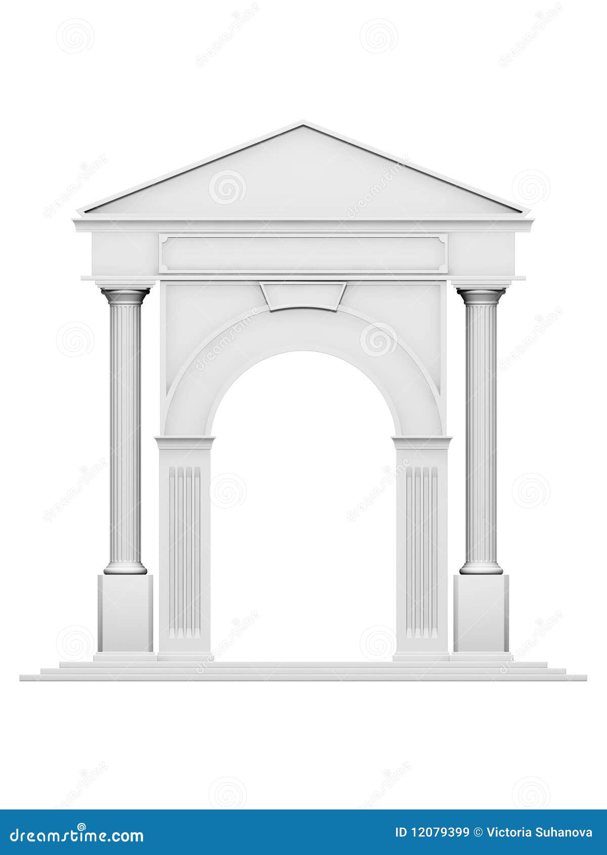 Architecture Arc with Column Stock Illustration - Illustration of ...