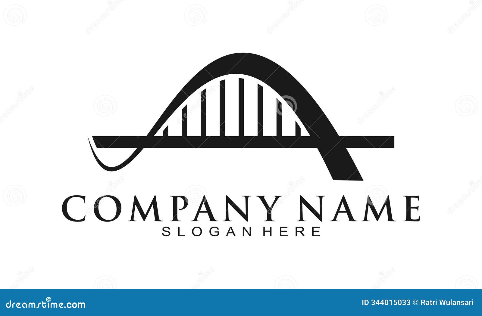 Semicircular Bridge Symbol Design Logo Vector Illustration ...